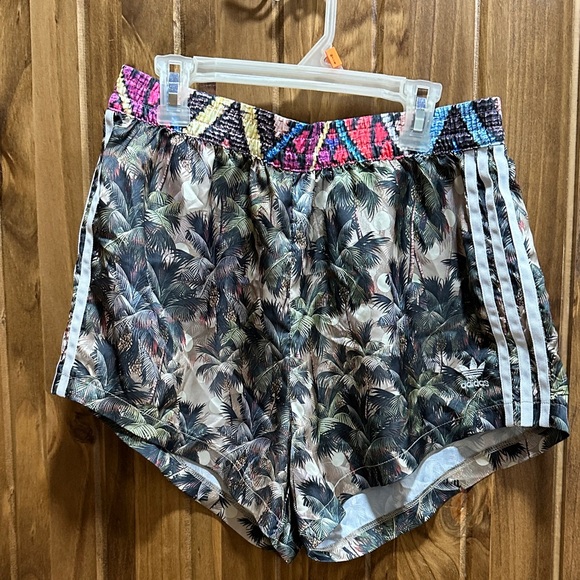 adidas | Shorts | Adidas Womens Palm Print Athletic Shorts | Poshmark